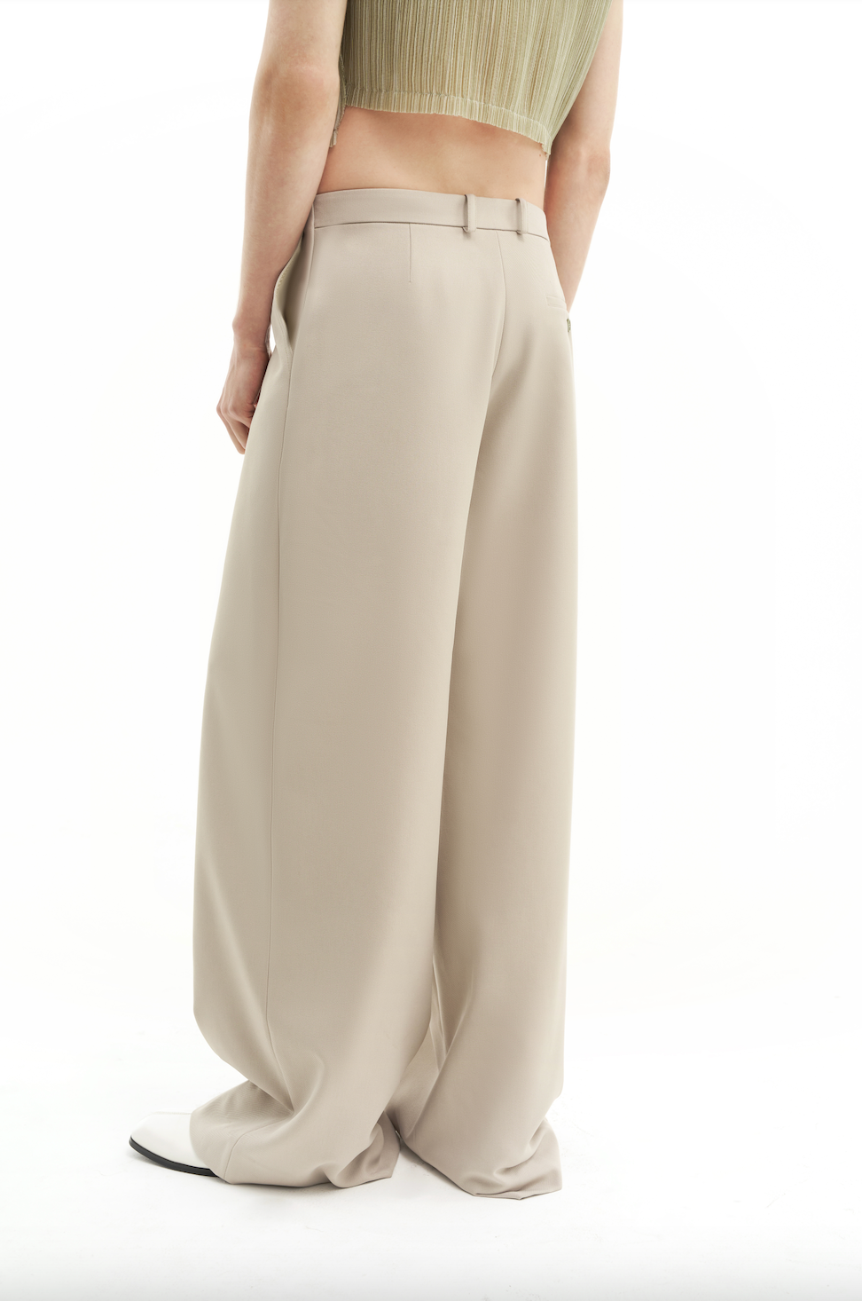 Celadon High-Waisted Wide-Leg Pants – ZONA20